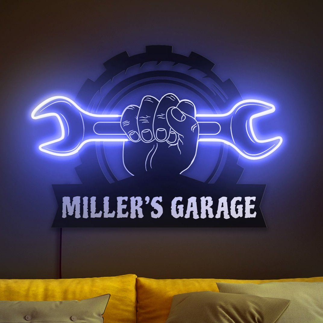 Сustom garage neon sign - Personalized garage sign | NeonOpenX