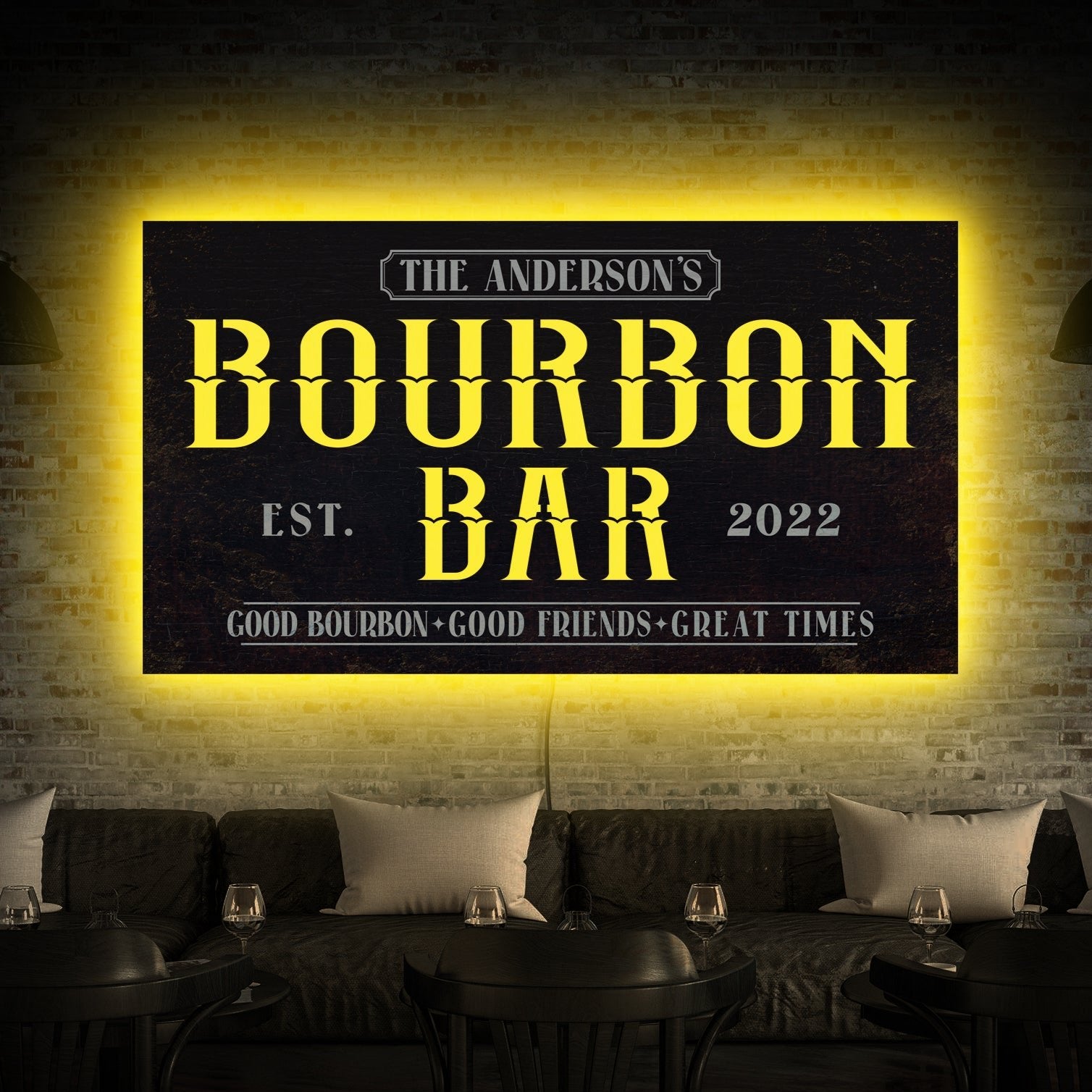 Bourbon Neon Sign - Custom Neon Bar Signs